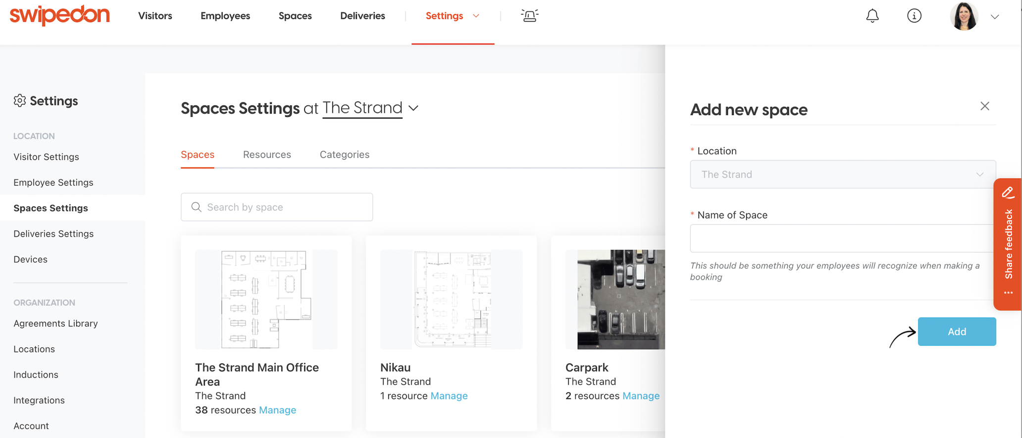 Getting started with SwipedOn Spaces
